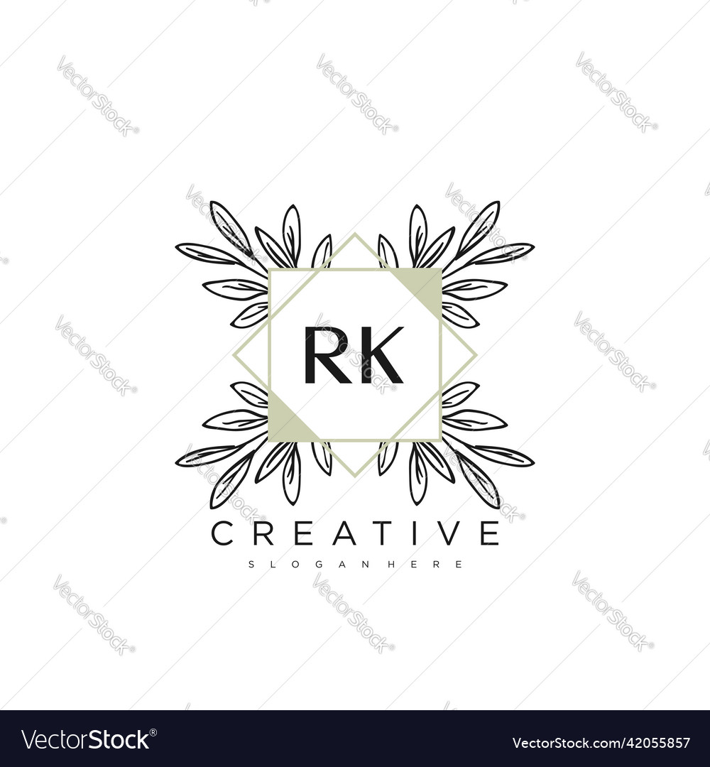 Rk initial letter flower logo template premium art Rk initial letter flower logo template premium art
