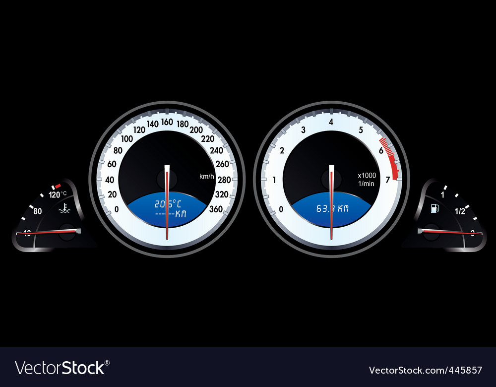 Speedometer3 Royalty Free Vector Image - VectorStock