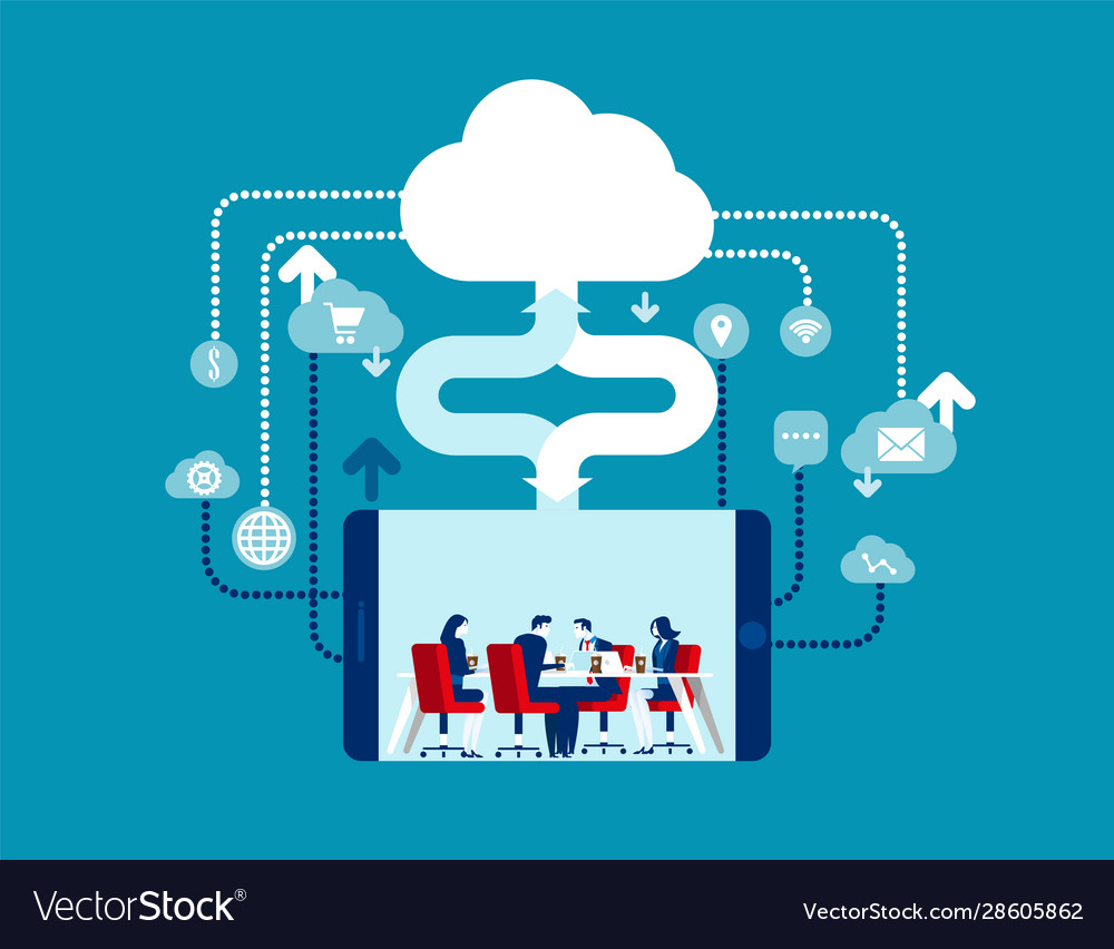 Cloud computing concept business Royalty Free Vector Image