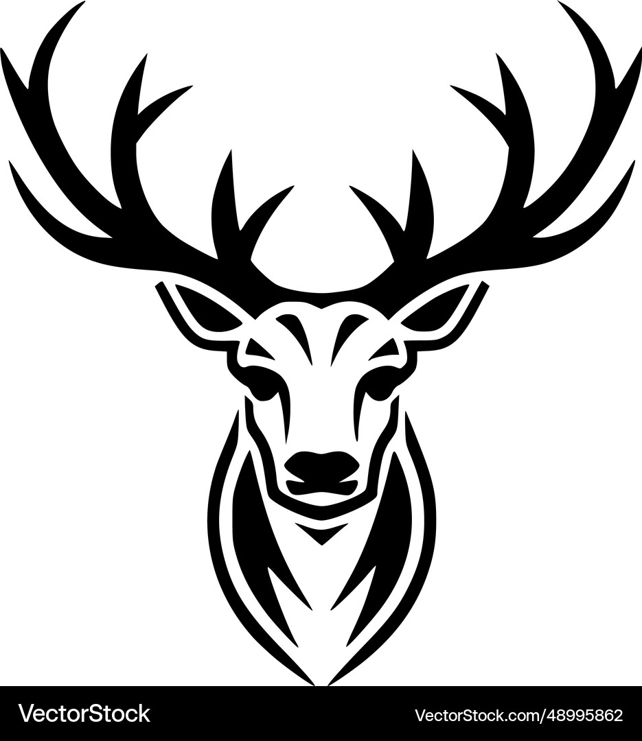 Dear - black and white Royalty Free Vector Image