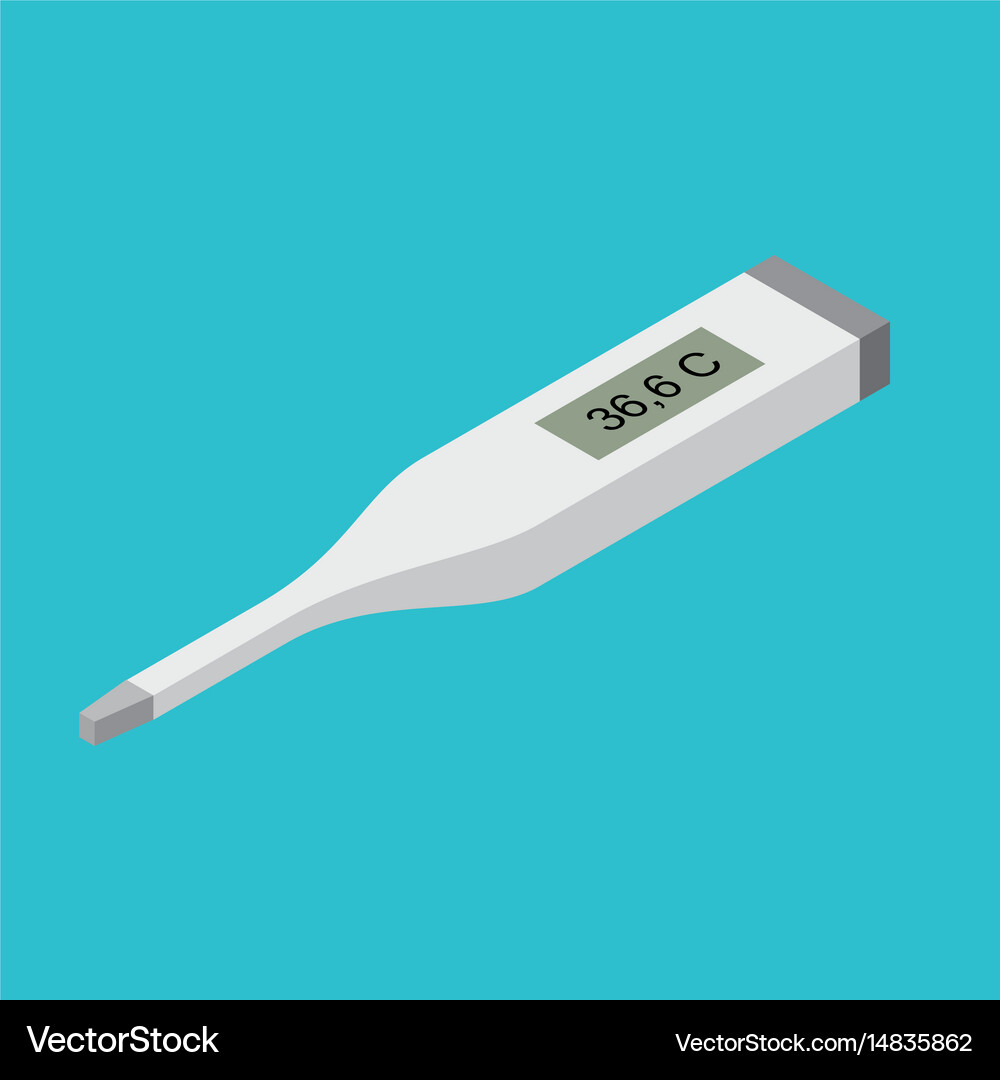 Digital thermometer medical instrument isometric Vector Image