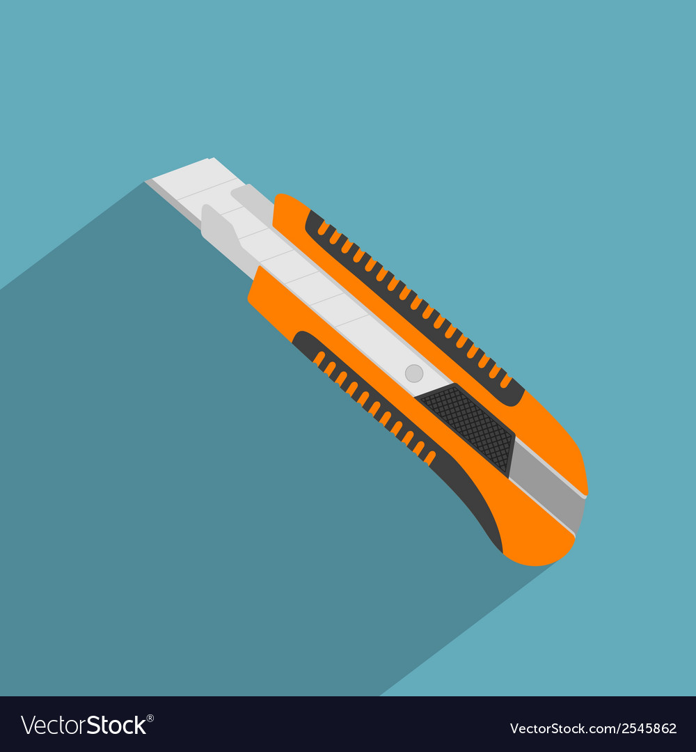 Flat stationary knife Royalty Free Vector Image