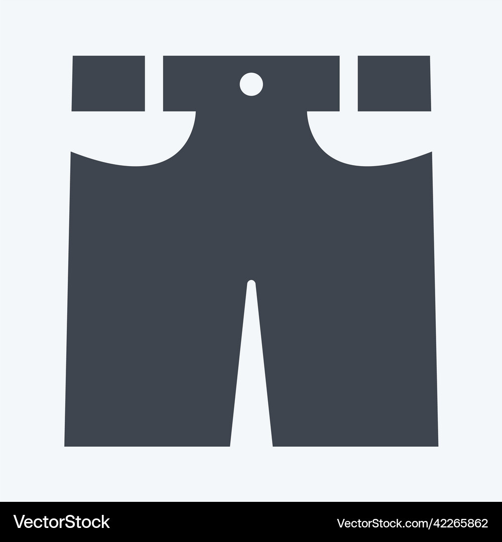 Icon shorts suitable for men accessories symbol Vector Image