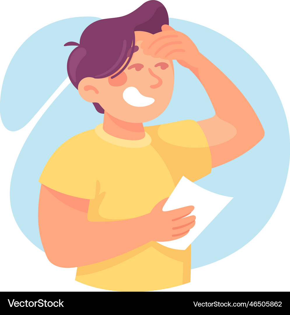Man character looking into the distance Royalty Free Vector
