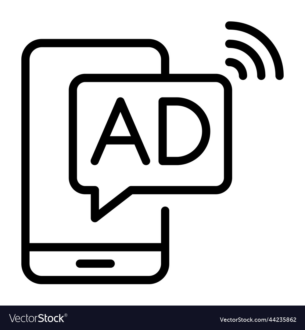 Mobile ad Royalty Free Vector Image - VectorStock