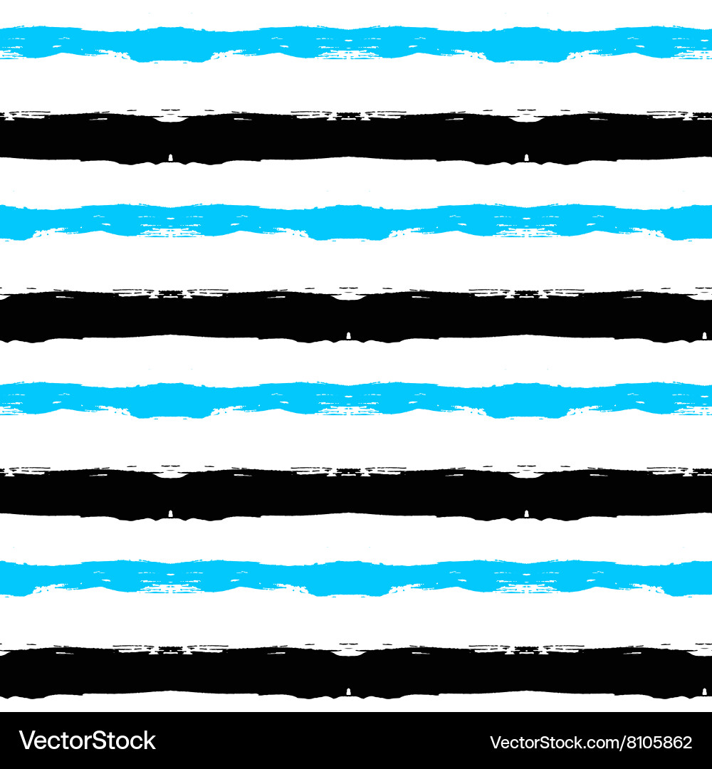 Painted striped blue black pattern Royalty Free Vector Image