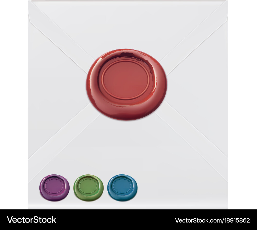 Set of wax seals Royalty Free Vector Image - VectorStock