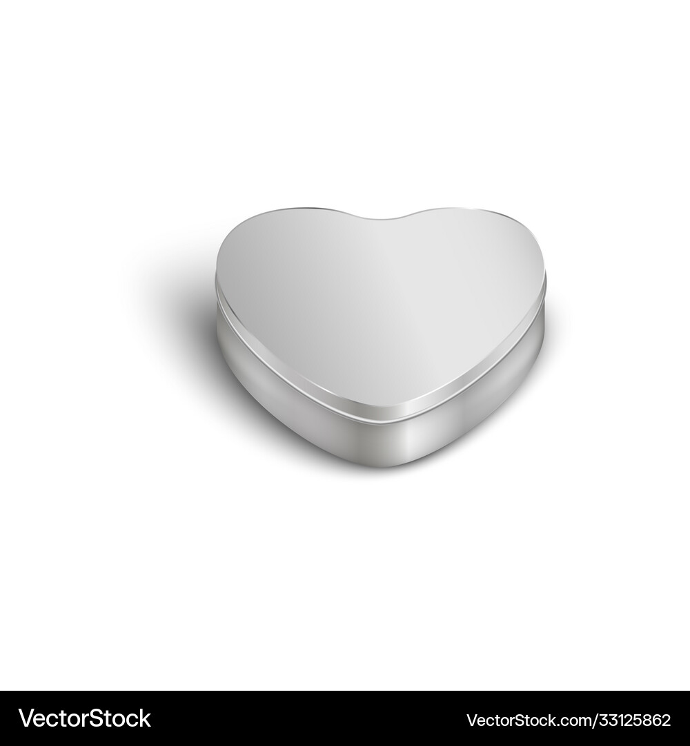 Template and mockup a realistic metal box Vector Image