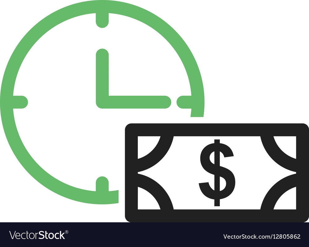 Time based payment Royalty Free Vector Image - VectorStock