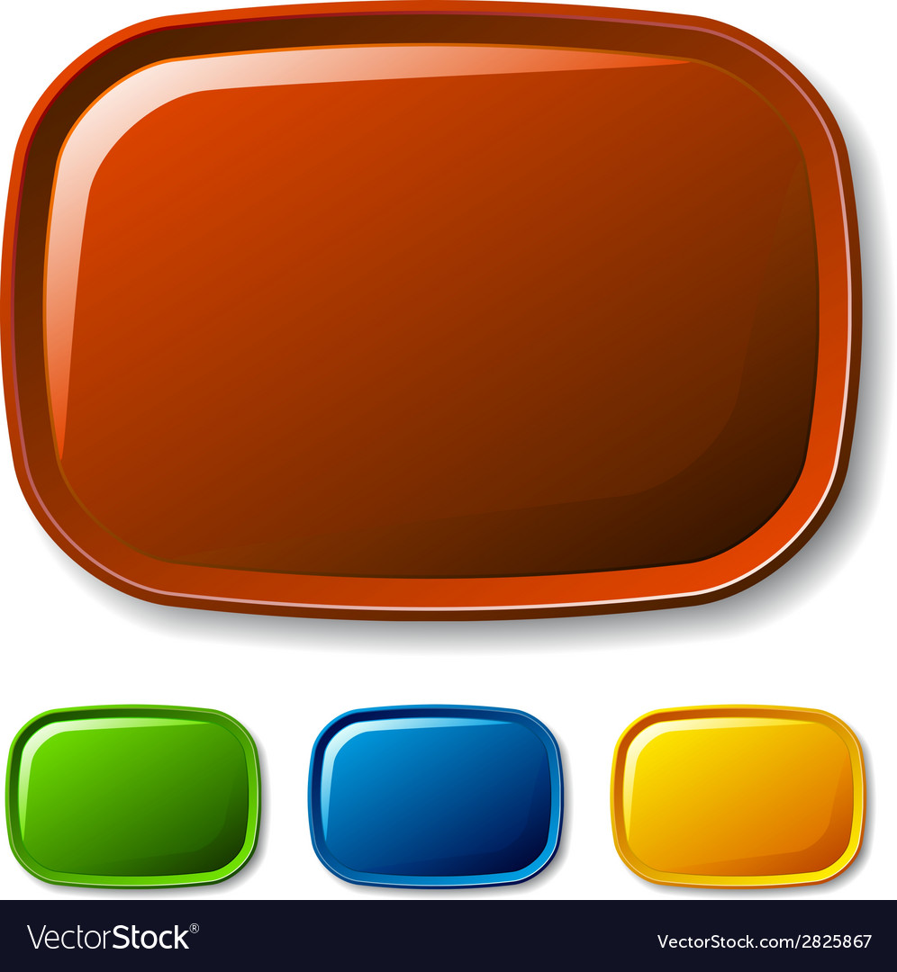 Blank rounded glossy buttons Royalty Free Vector Image Blank rounded glossy buttons Royalty Free Vector Image