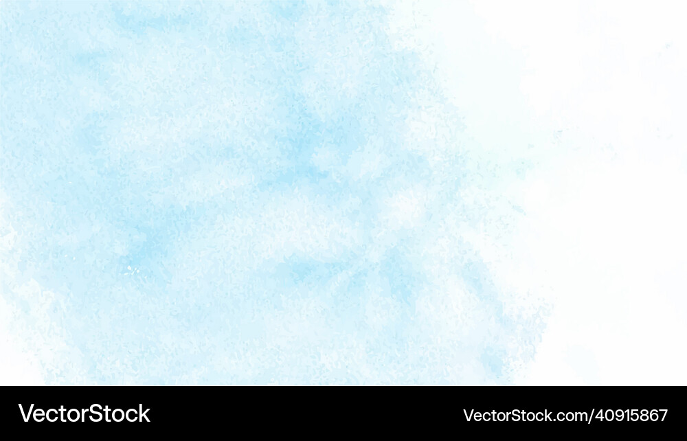 Blue watercolor background for your design Vector Image