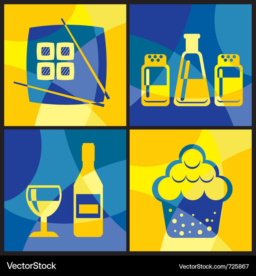 Food color cross Royalty Free Vector Image - VectorStock
