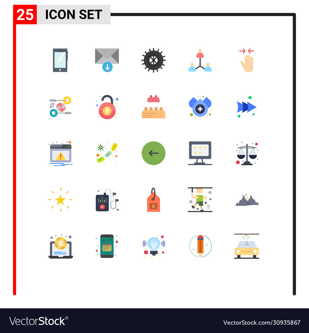 Stock icon pack 25 line signs and symbols for Vector Image
