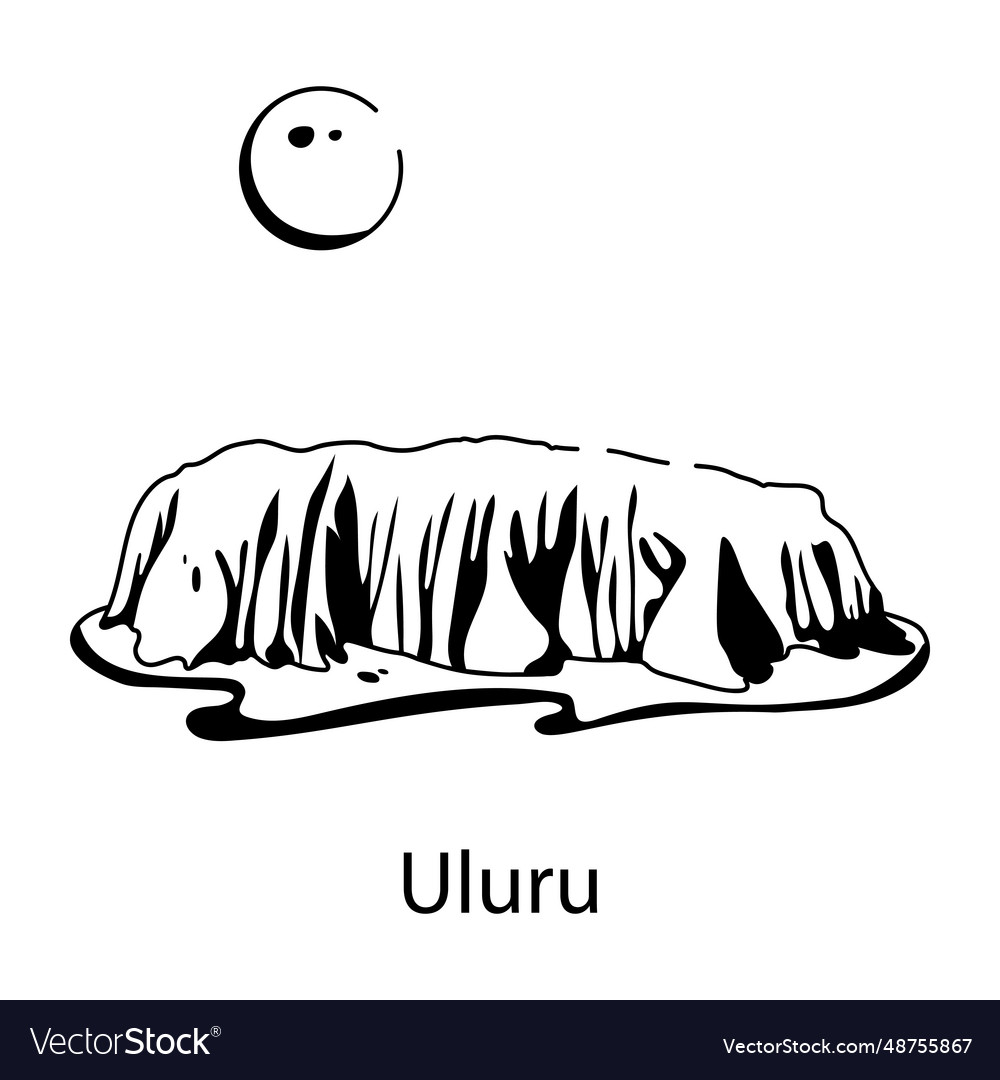 Uluru Royalty Free Vector Image - VectorStock