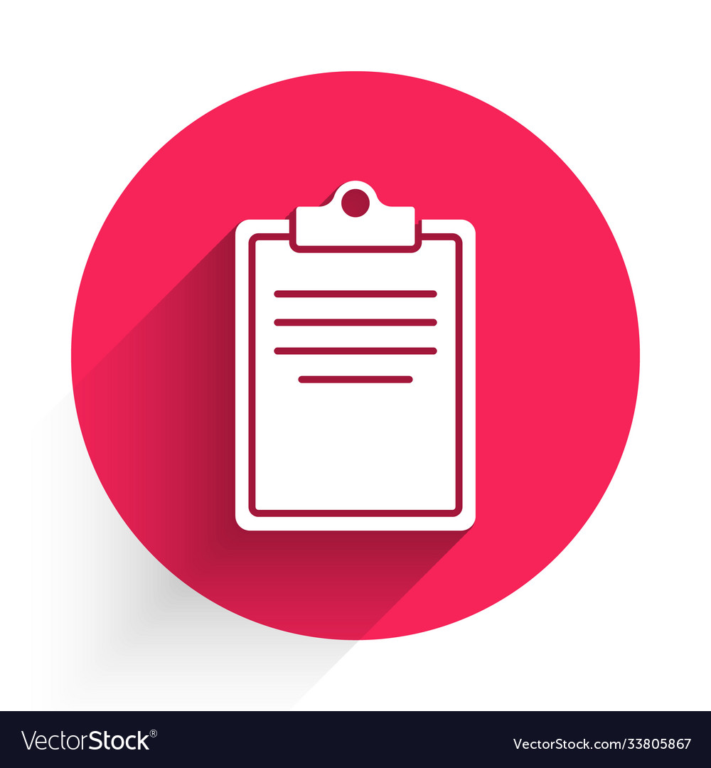 White clipboard with checklist icon isolated Vector Image