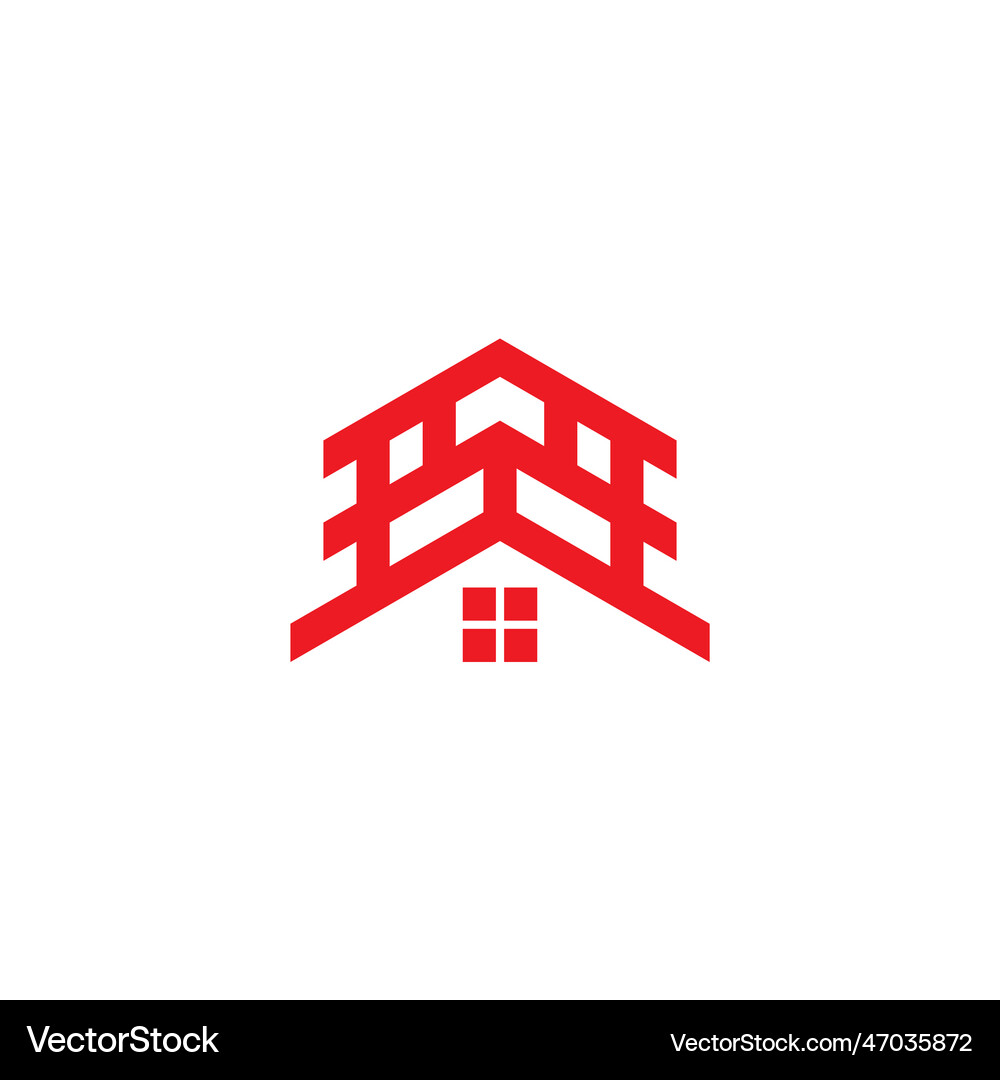 Abstract japanese home logo Royalty Free Vector Image
