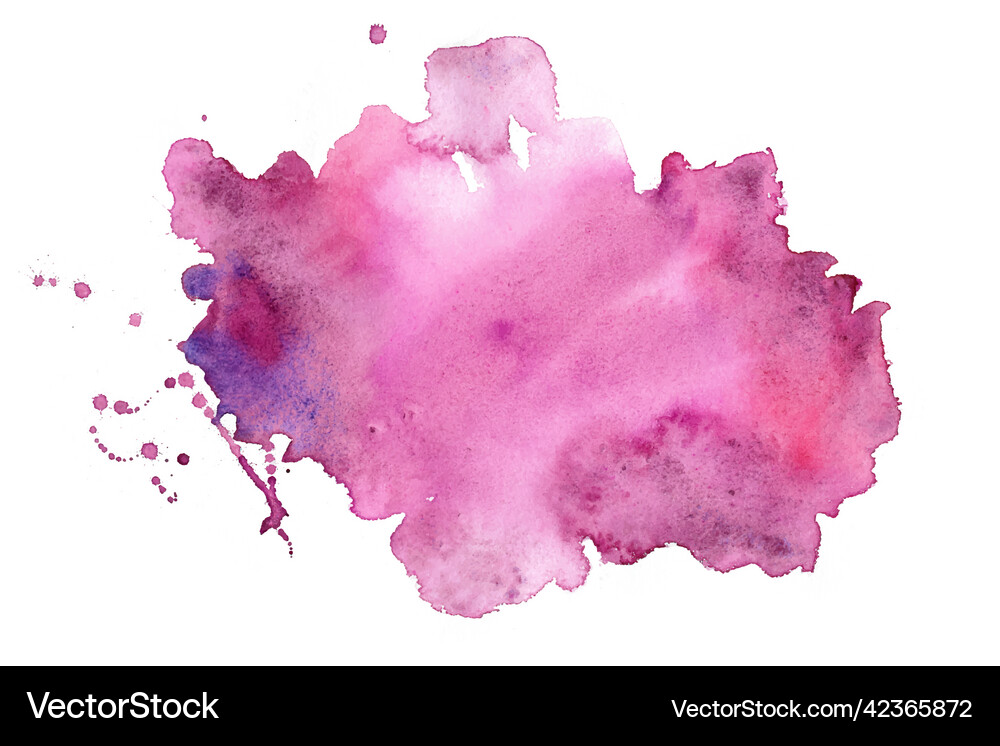 Abstract pink watercolor stain texture background Vector Image