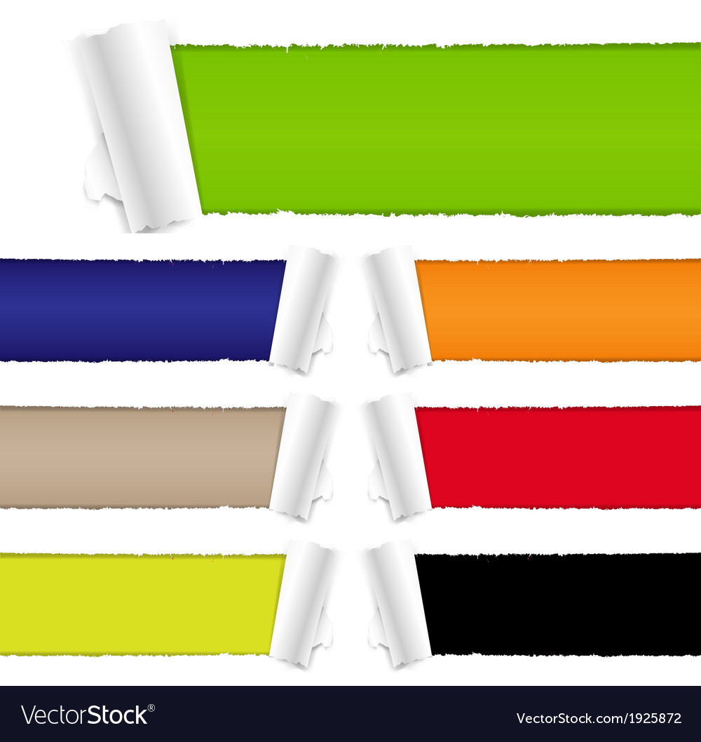 Color torn paper Royalty Free Vector Image - VectorStock Color torn paper Royalty Free Vector Image - VectorStock