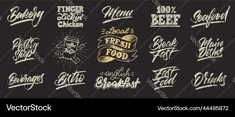 Decorative inscriptions on the school board Vector Image