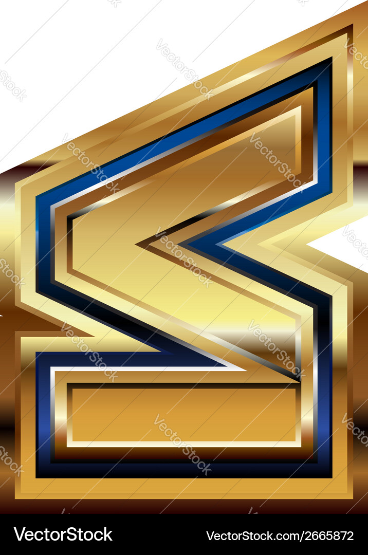Golden font symbol Royalty Free Vector Image - VectorStock