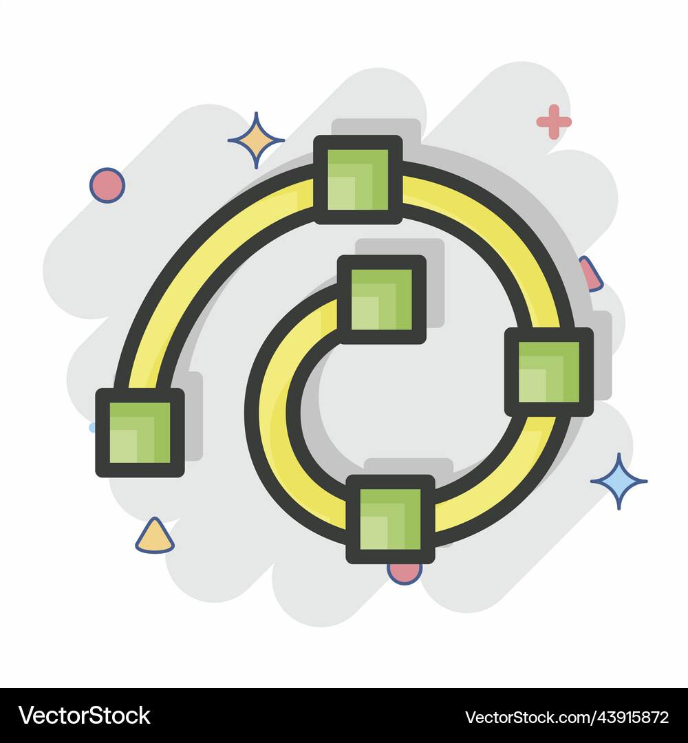 Icon draw spiral related to graphic design tools Vector Image