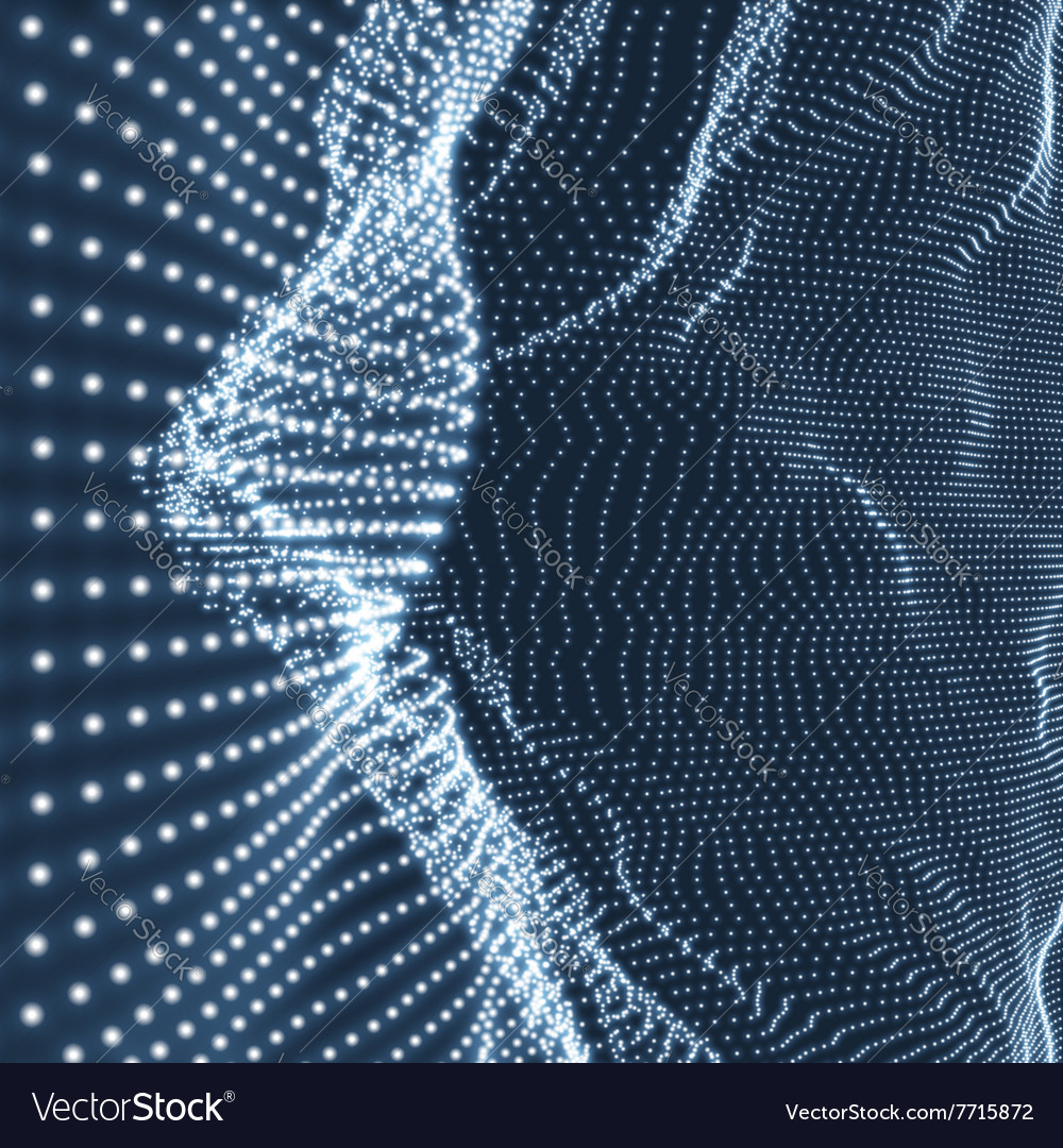 Lattice Structure Network 3D Grid Surface Vector Image