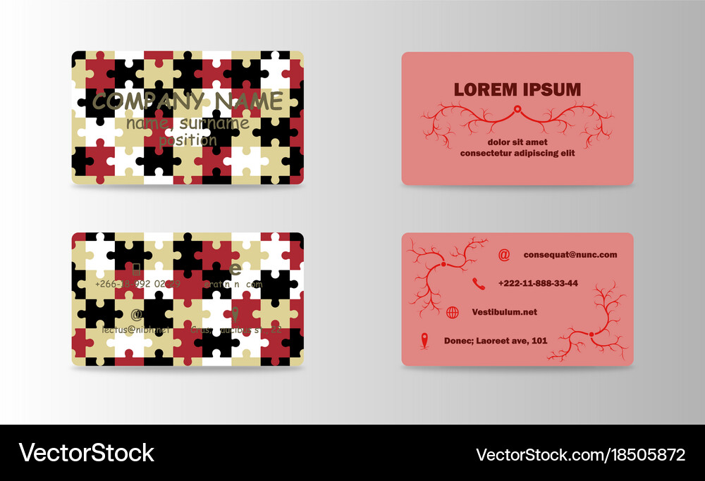 Modern creative and trending business card design Vector Image