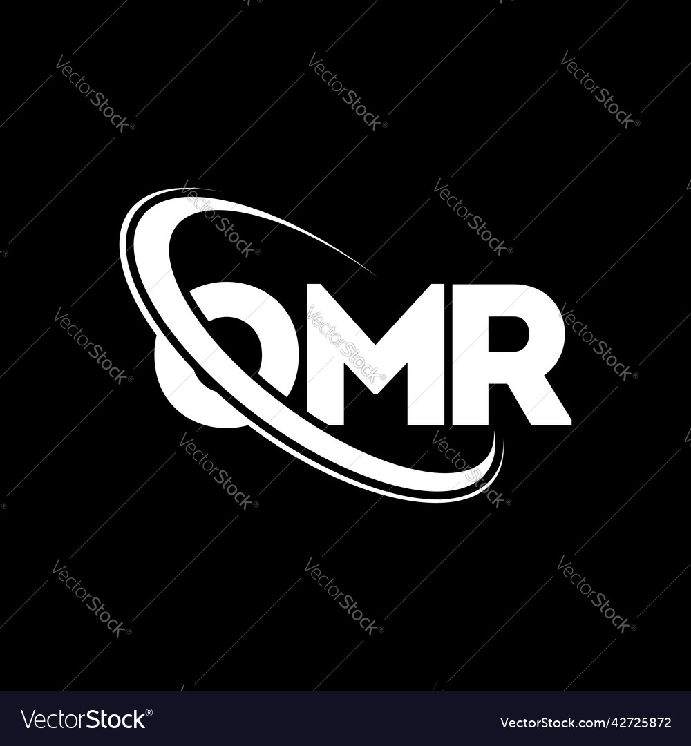 Omr logo letter design Royalty Free Vector Image