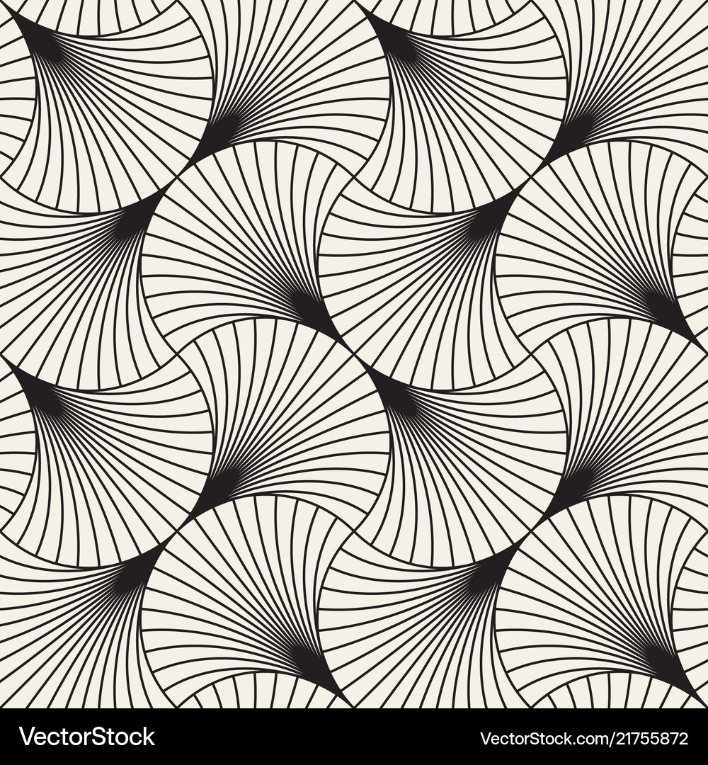 Seamless vintage pattern of overlapping arcs in Vector Image