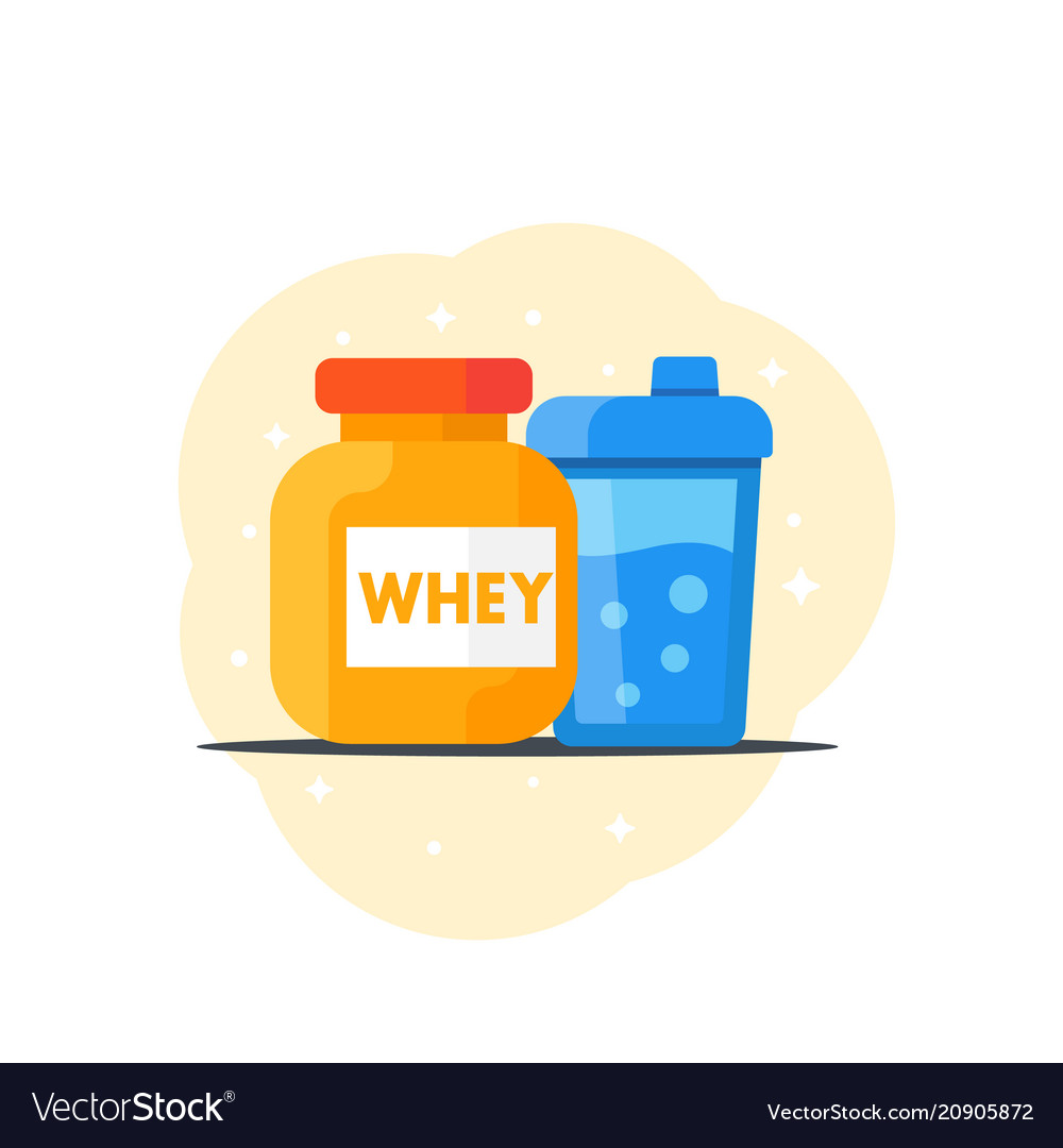 Sport nutrition icon flat style Royalty Free Vector Image