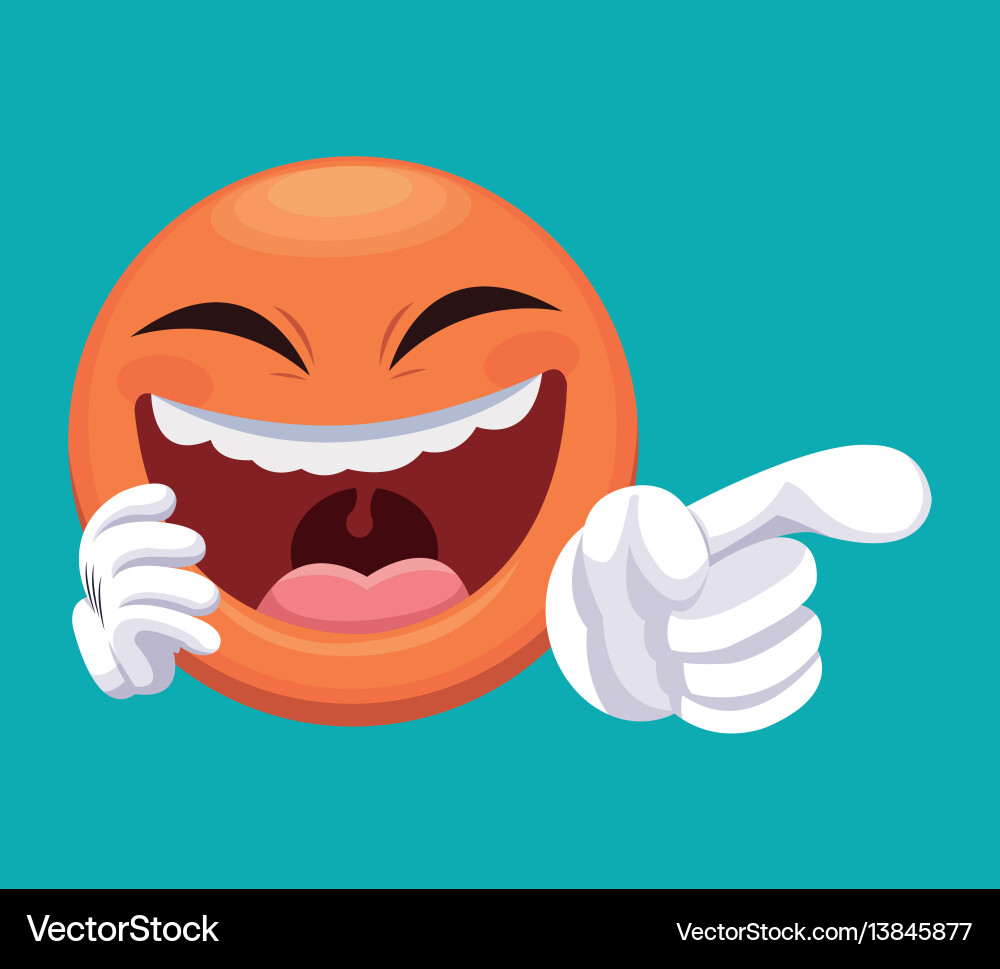 April fools day emoticon laugh Royalty Free Vector Image