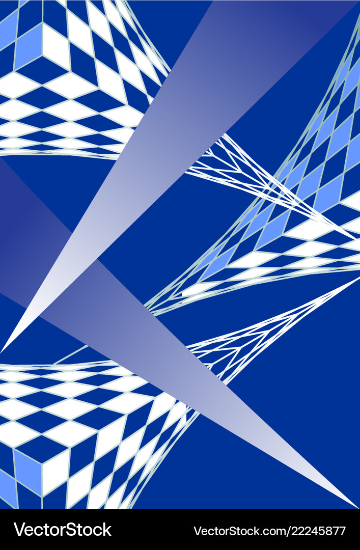 Blue white modern futuristic design 3d grid Vector Image