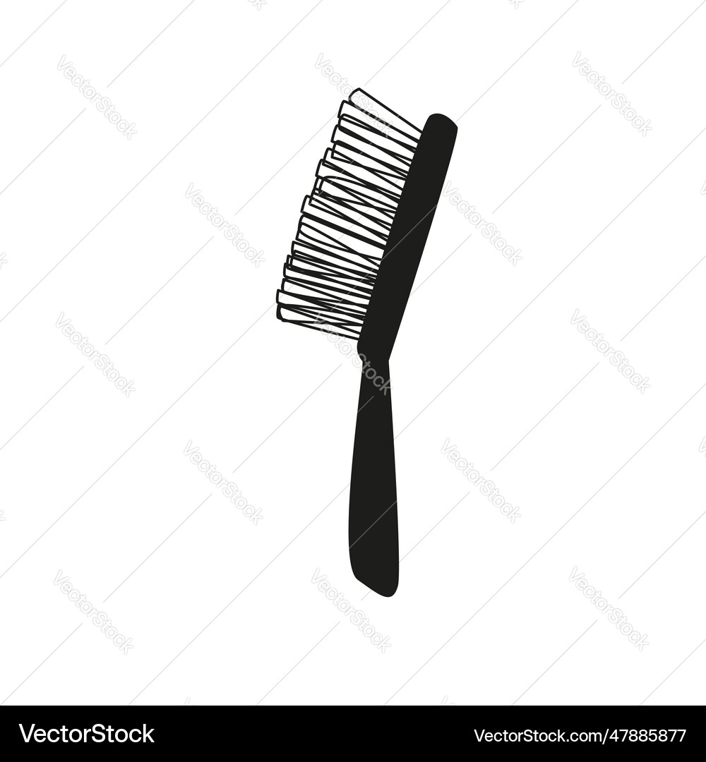 Brush for cleaning icon in flat style Royalty Free Vector