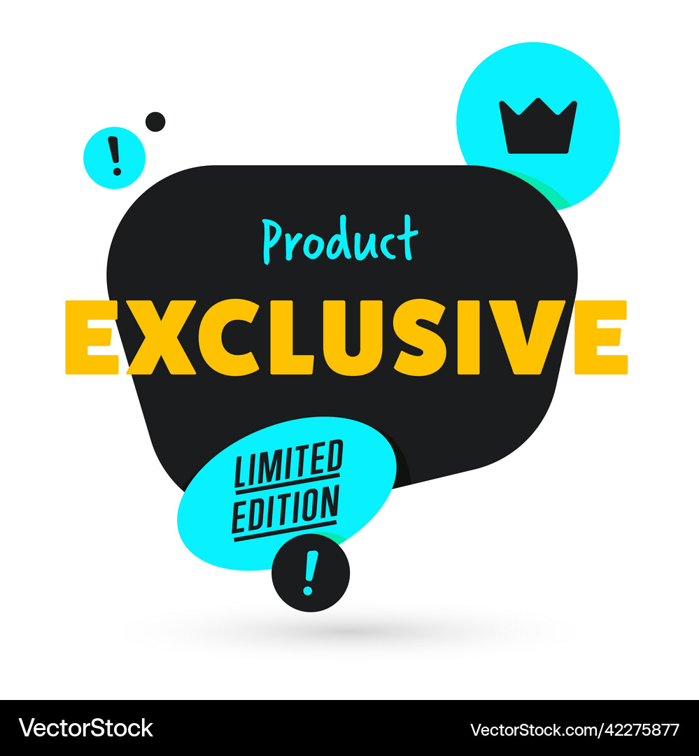 Exclusive product isolated banner Royalty Free Vector Image