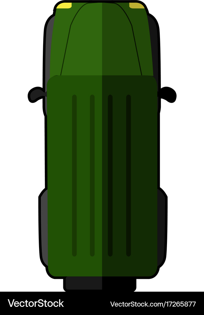 Top view of a car Royalty Free Vector Image - VectorStock