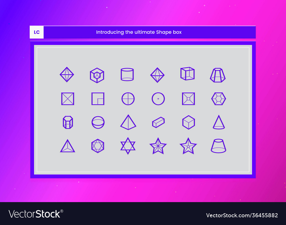 24 miscellaneous shape designs Royalty Free Vector Image