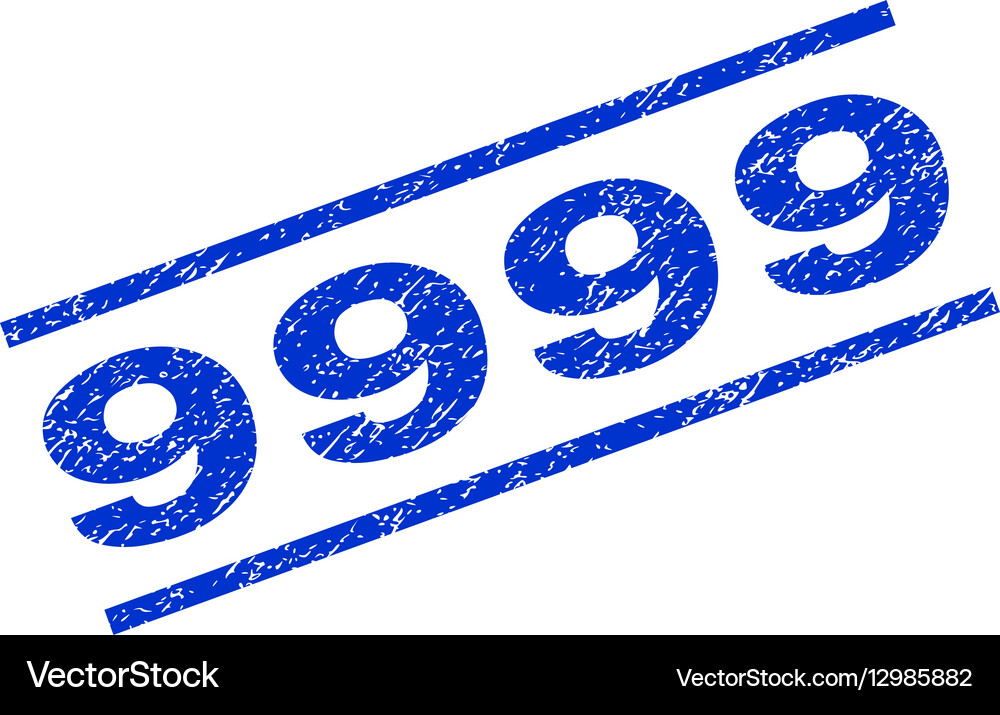 9999 watermark stamp Royalty Free Vector Image