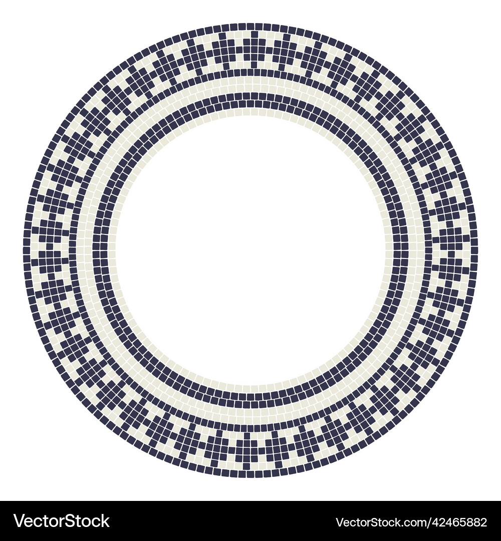 Ancient mosaic frame decorative antique stone Vector Image