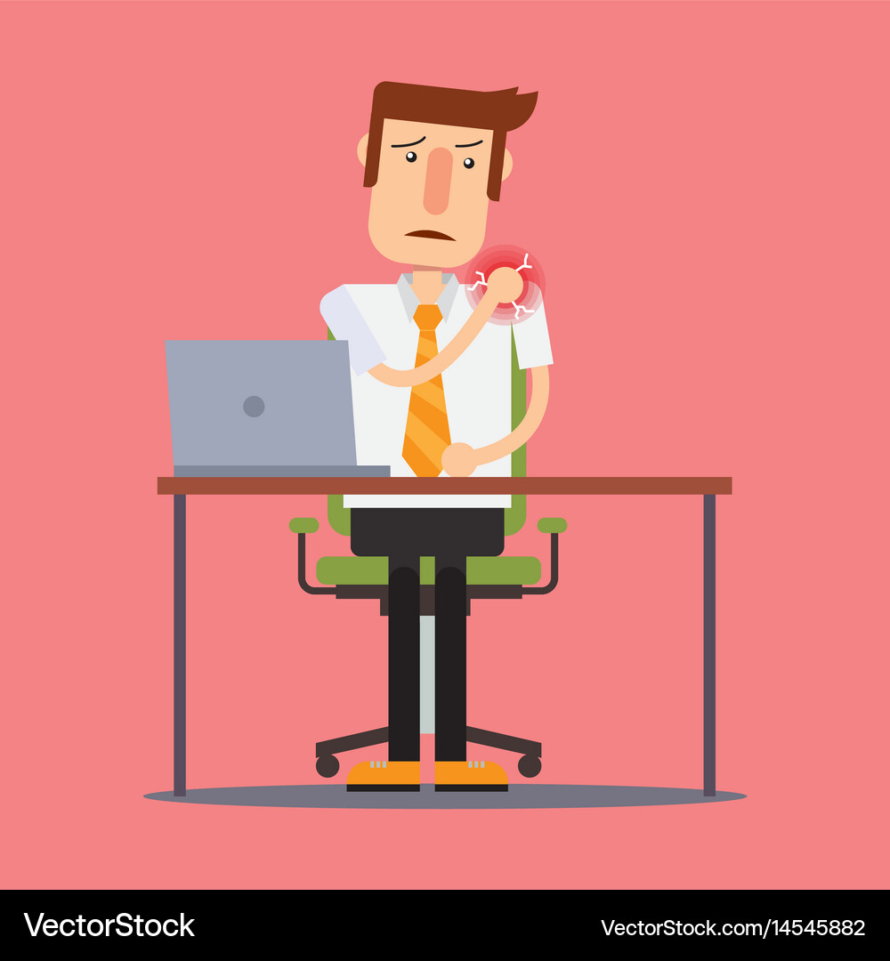 Business man injured Royalty Free Vector Image