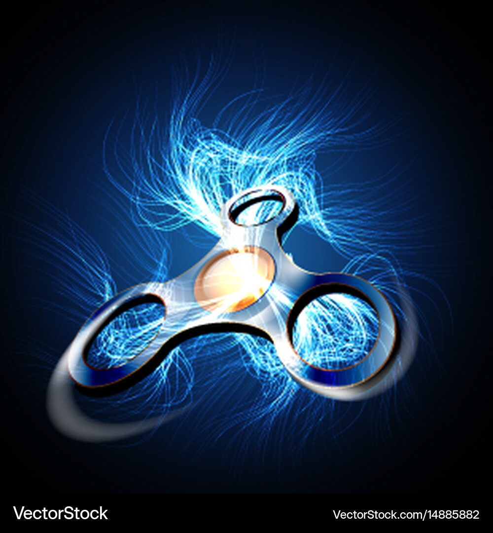 Hand spinner fidget toy for increased focus Vector Image