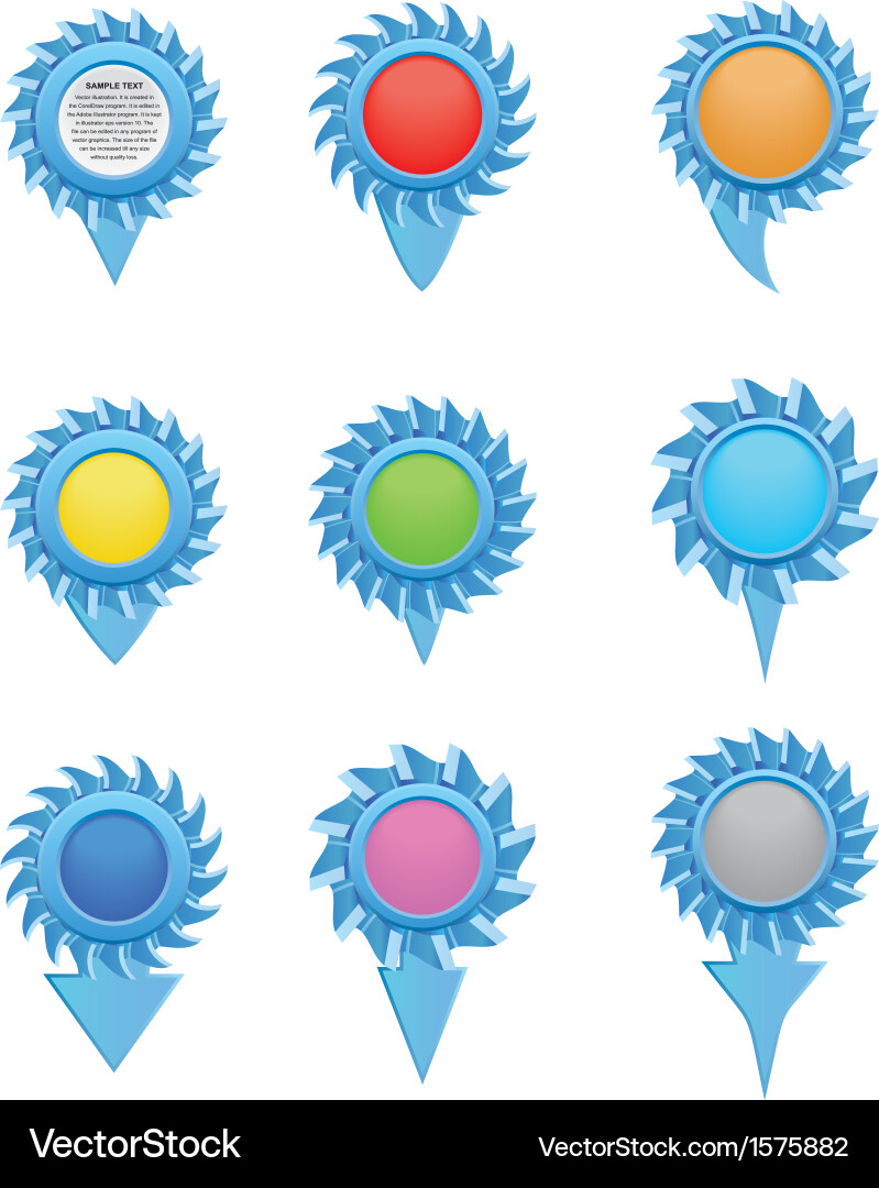 Icons and pointers Royalty Free Vector Image - VectorStock