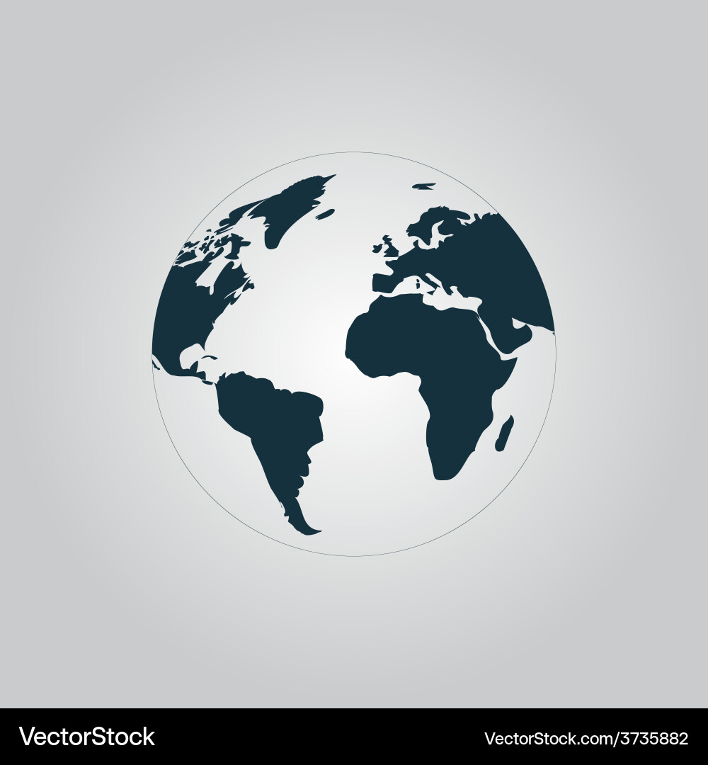 Pictograph of globe Royalty Free Vector Image - VectorStock