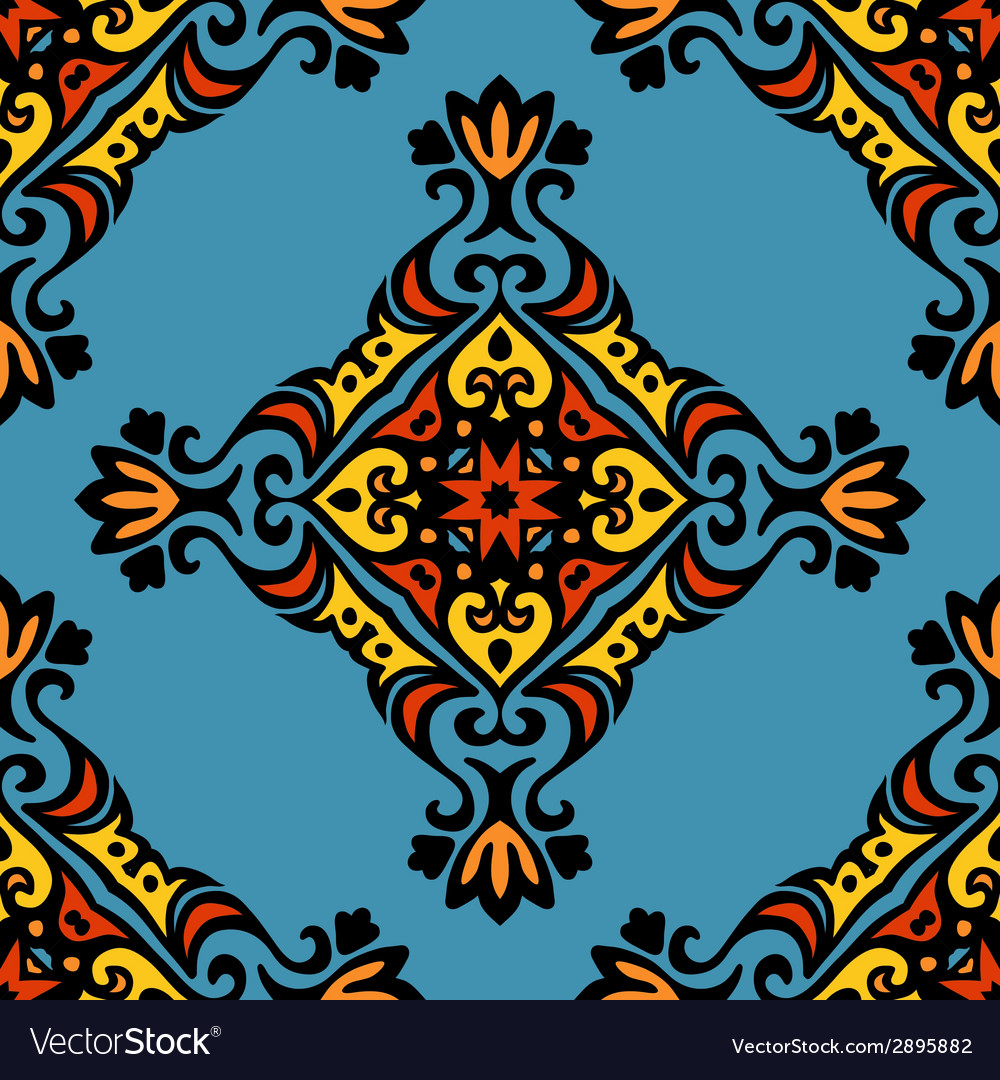 Seamless tiled pattern design Royalty Free Vector Image