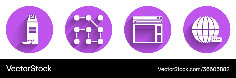 Set pepper spray graphic password protection Vector Image