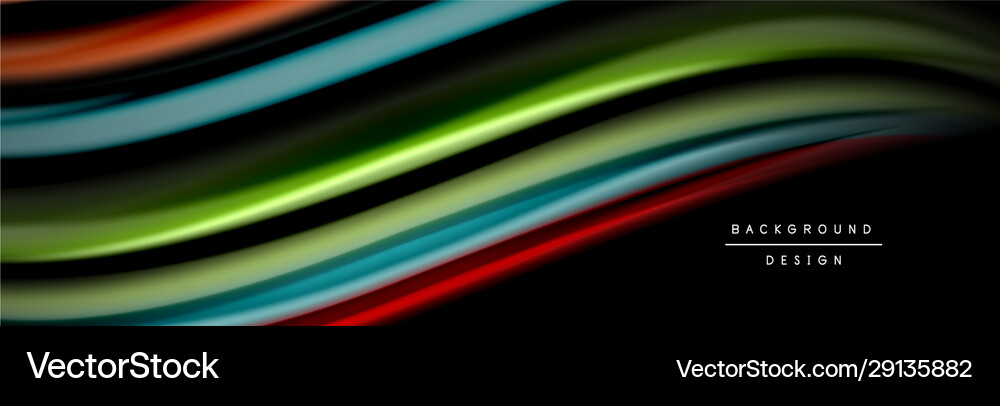 Silk and smooth flow wave poster design color Vector Image