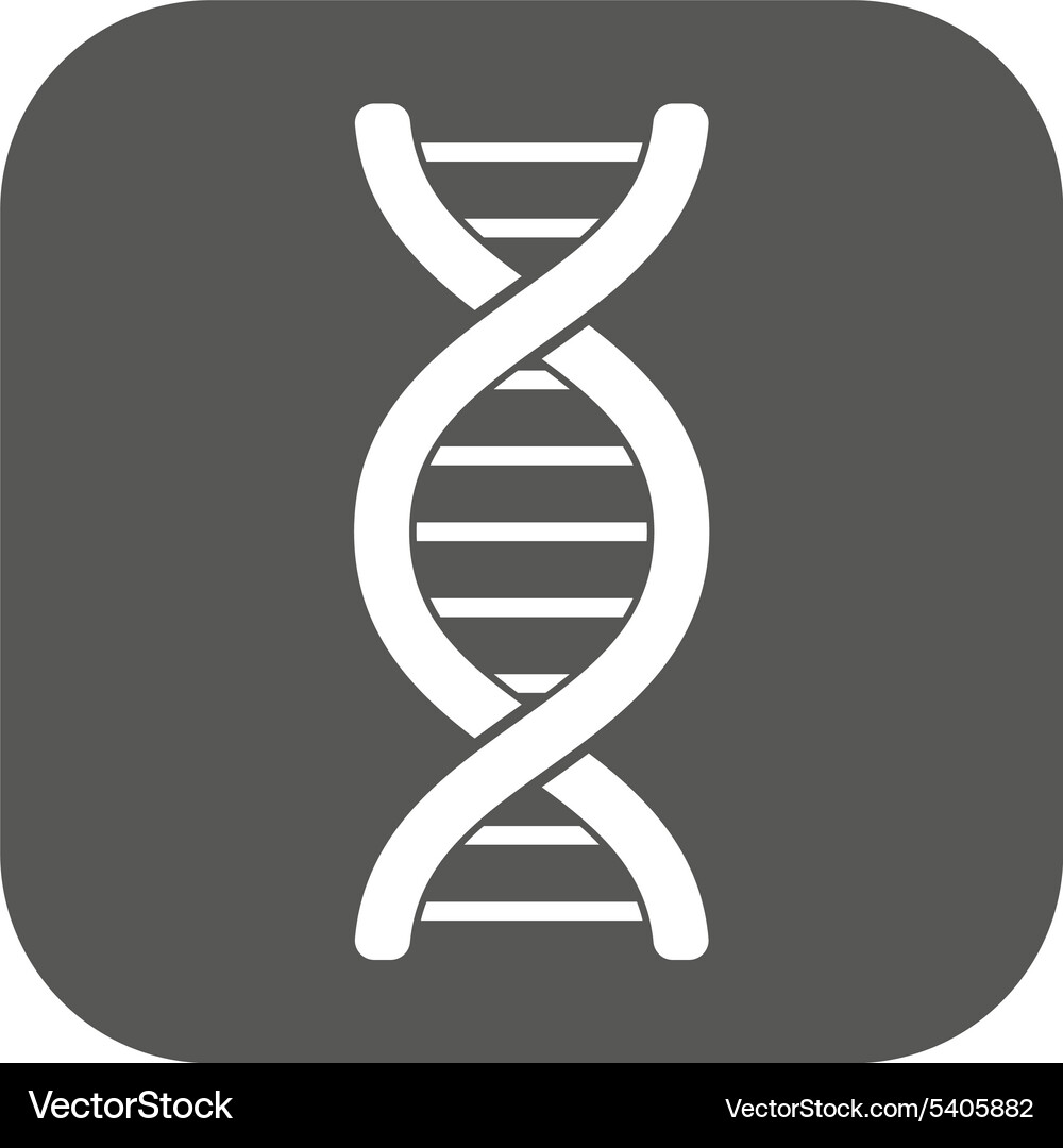 The dna icon Genetic symbol Flat Royalty Free Vector Image
