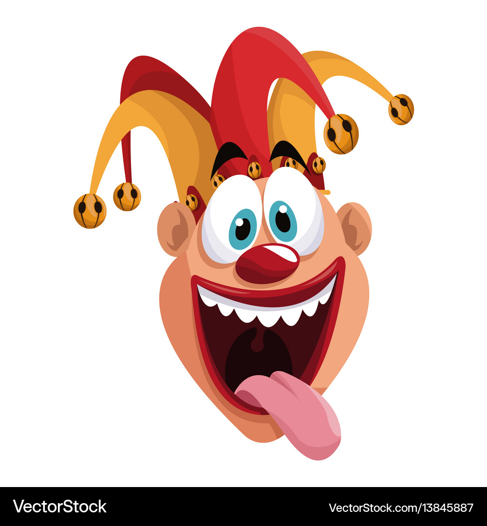 April fools day funny jester Royalty Free Vector Image
