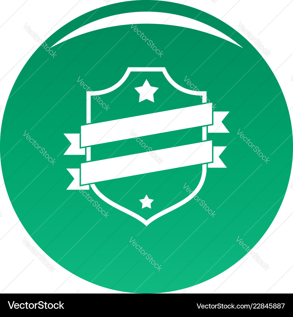 Badge business icon green Royalty Free Vector Image