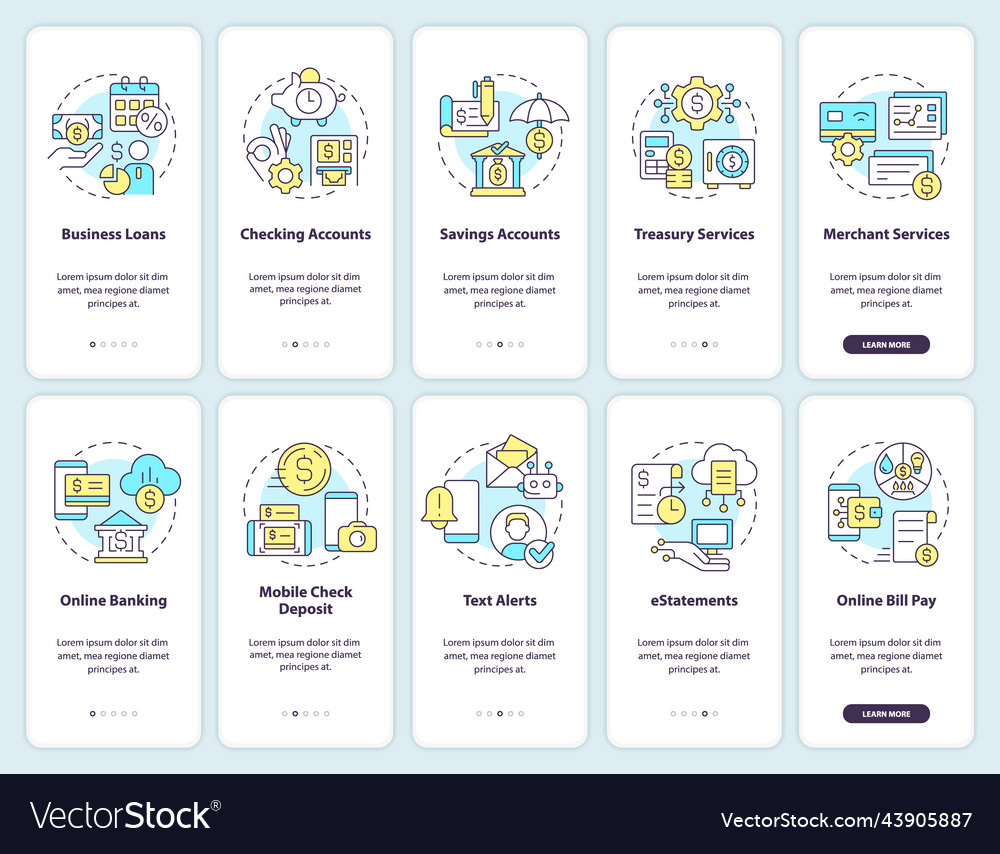 Business banking and digitization onboarding Vector Image