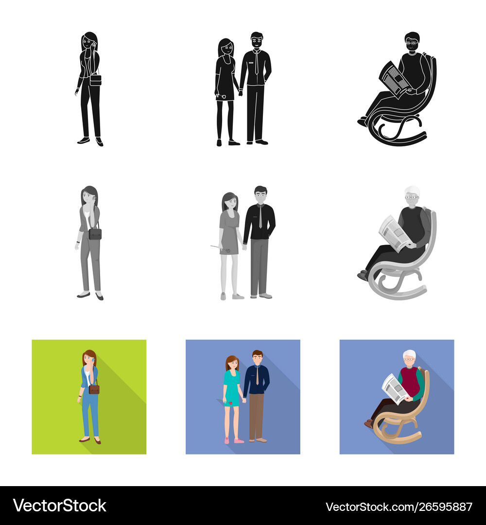 Design character and avatar icon set Royalty Free Vector